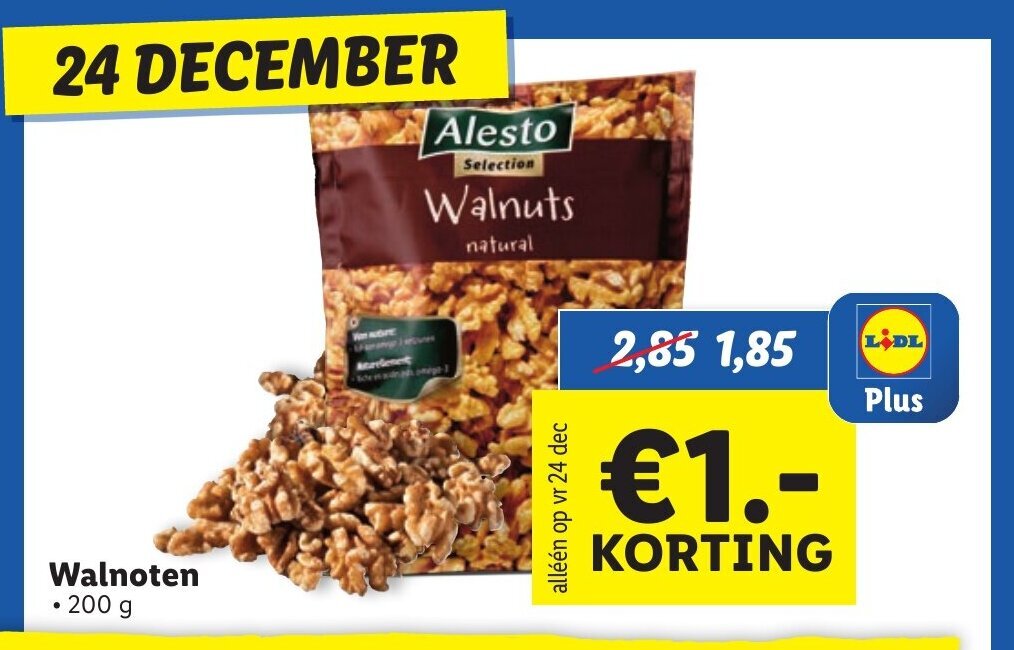 Alesto Walnoten 200g aanbieding bij Lidl