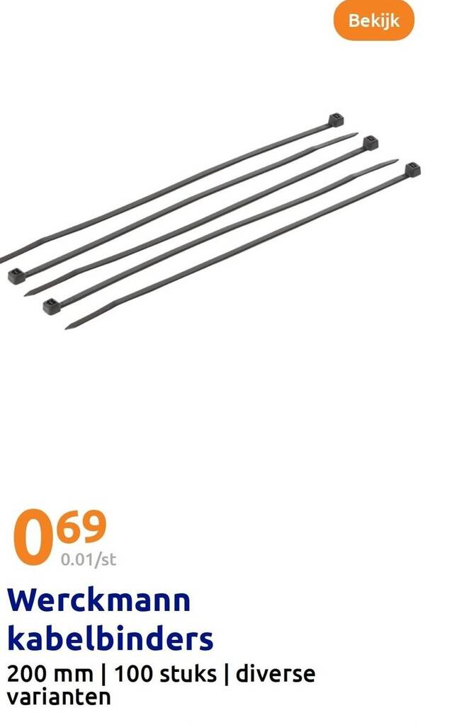 Werckmann kabelbinders aanbieding bij Action