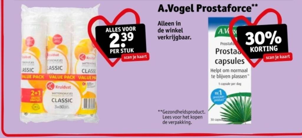 A.Vogel Prostaforce aanbieding bij Kruidvat