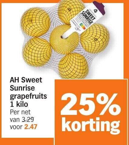 AH Sweet Sunrise grapefruits 1 kg aanbieding bij Albert Heijn