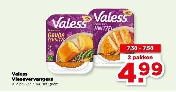 Valess Vleesvervangers aanbieding bij PLUS