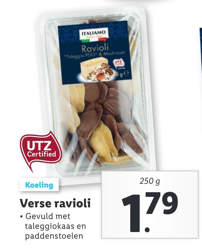 Verse ravioli 250g aanbieding bij Lidl