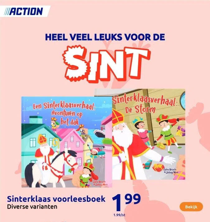 Sinterklaas voorleesboek aanbieding bij Action