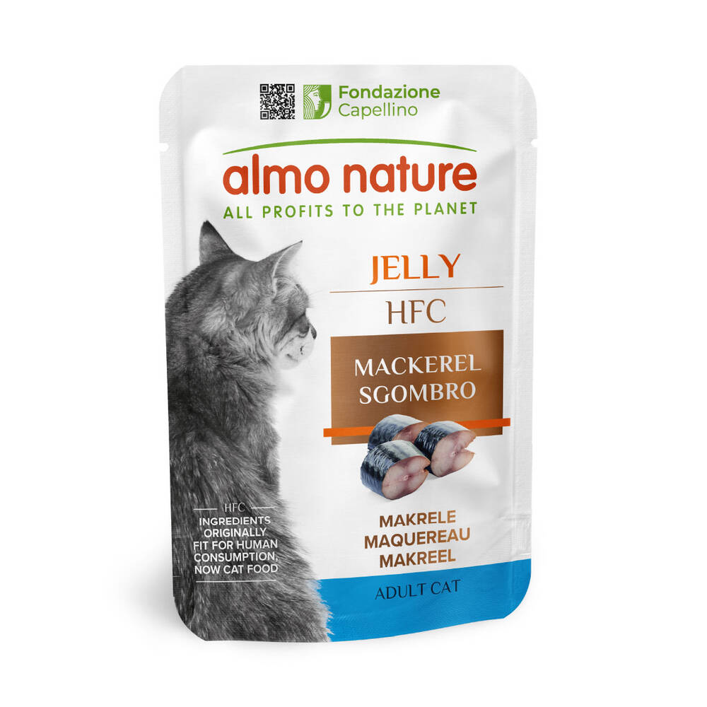 Voordeelverpakking: 24x55g Almo Nature HFC Jelly Pouch Makreel Nat ...