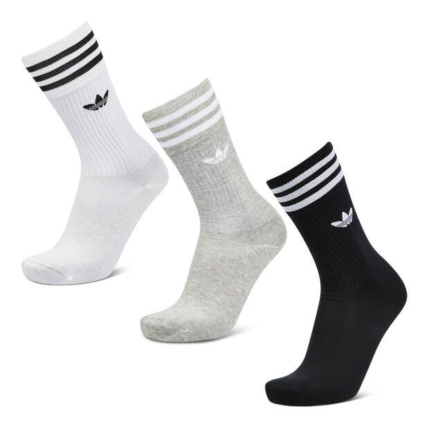 Adidas Crew Sock 3 Pack Sokken Unisex - Zwart - Maat 43-45 aanbieding ...