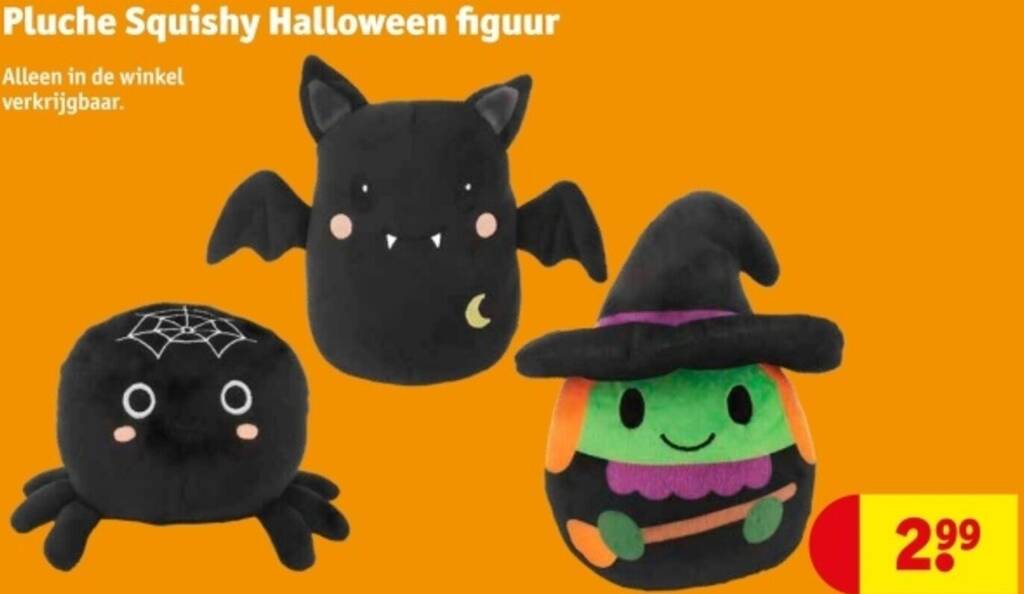 Pluche Squishy Halloween figuur aanbieding bij Kruidvat