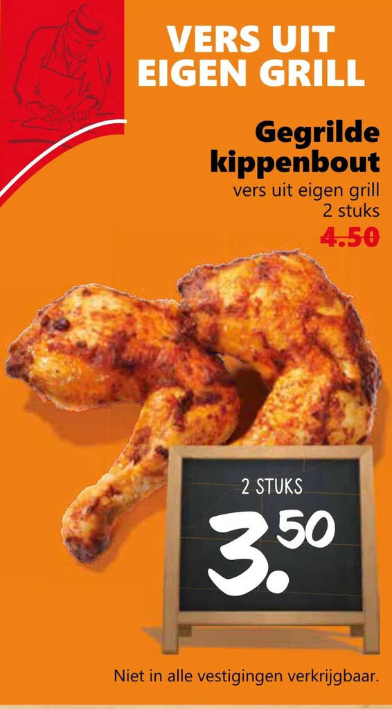 Gegrilde kippenbout aanbieding bij Coop