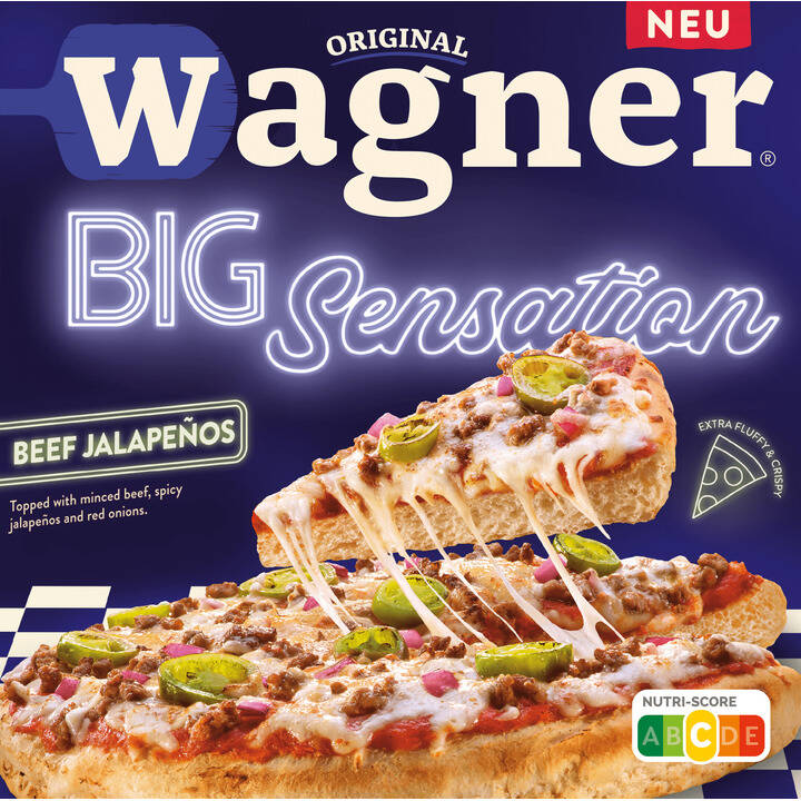 Original Wagner Big Sensation Beef Jalapeños 450 g 1+1 gratis ...