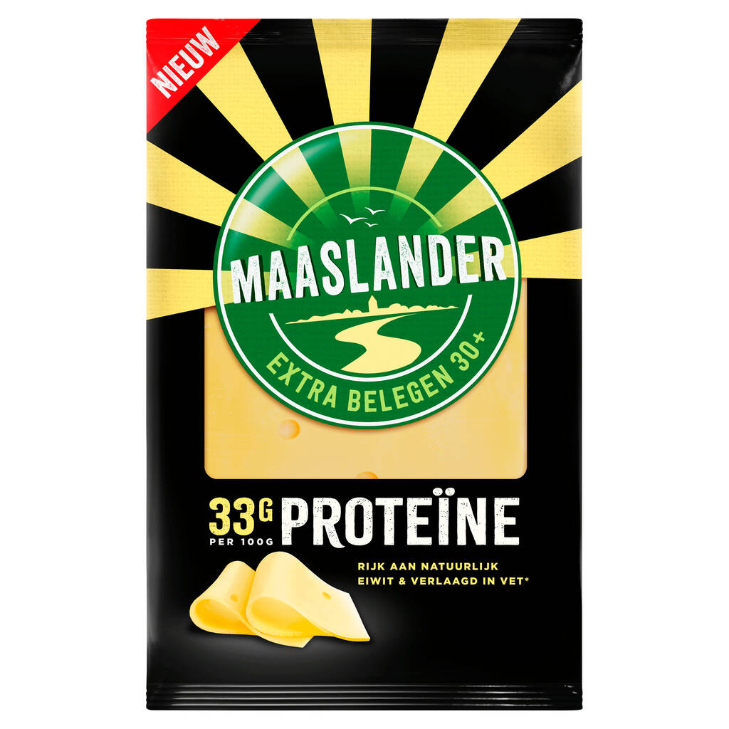 Maaslander Proteïne plakken Per 120 g aanbieding bij PLUS