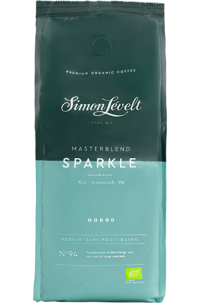 Simon Lévelt Sparkle koffiebonen biologisch Per 500 g aanbieding bij PLUS