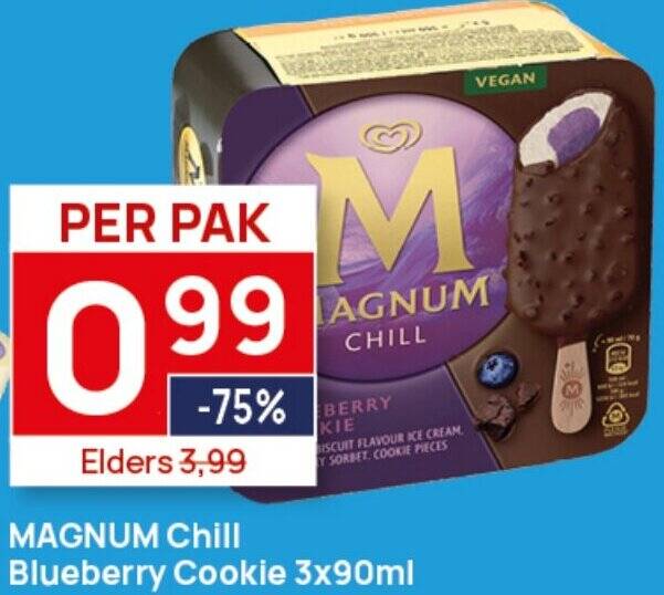 Magnum Chill Blueberry Cookie 90 ml aanbieding bij Butlon