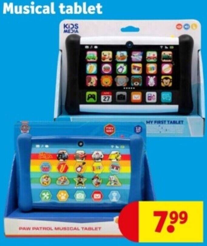 Musical tablet aanbieding bij Kruidvat