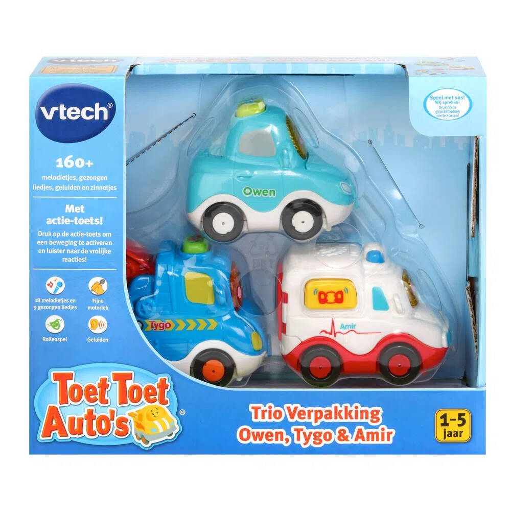 VTech Toet Toet auto's Owen Amir & Tygo aanbieding bij Intertoys