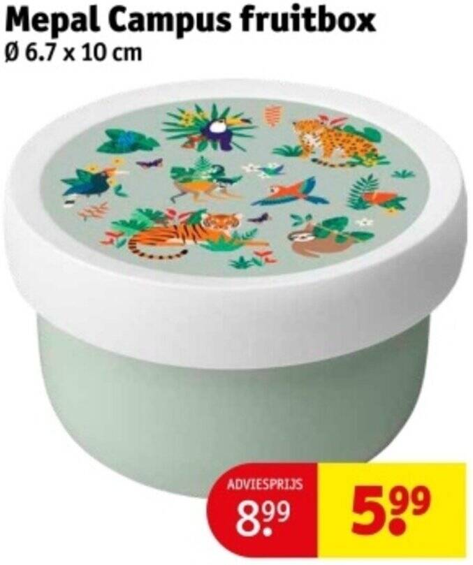 Mepal Campus fruitbox Ø6.7 x 10 cm aanbieding bij Kruidvat