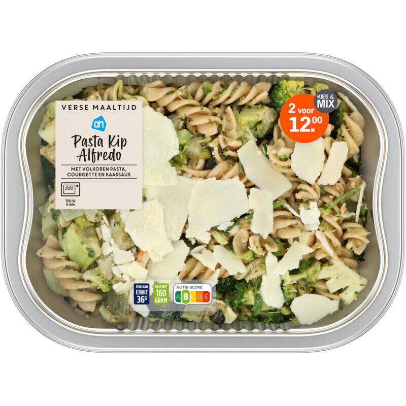 AH Verse maaltijd pasta kip alfredo aanbieding bij Albert Heijn