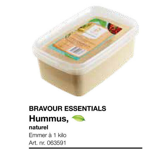 Bravour Essentials Hummus naturel aanbieding bij Bidfood