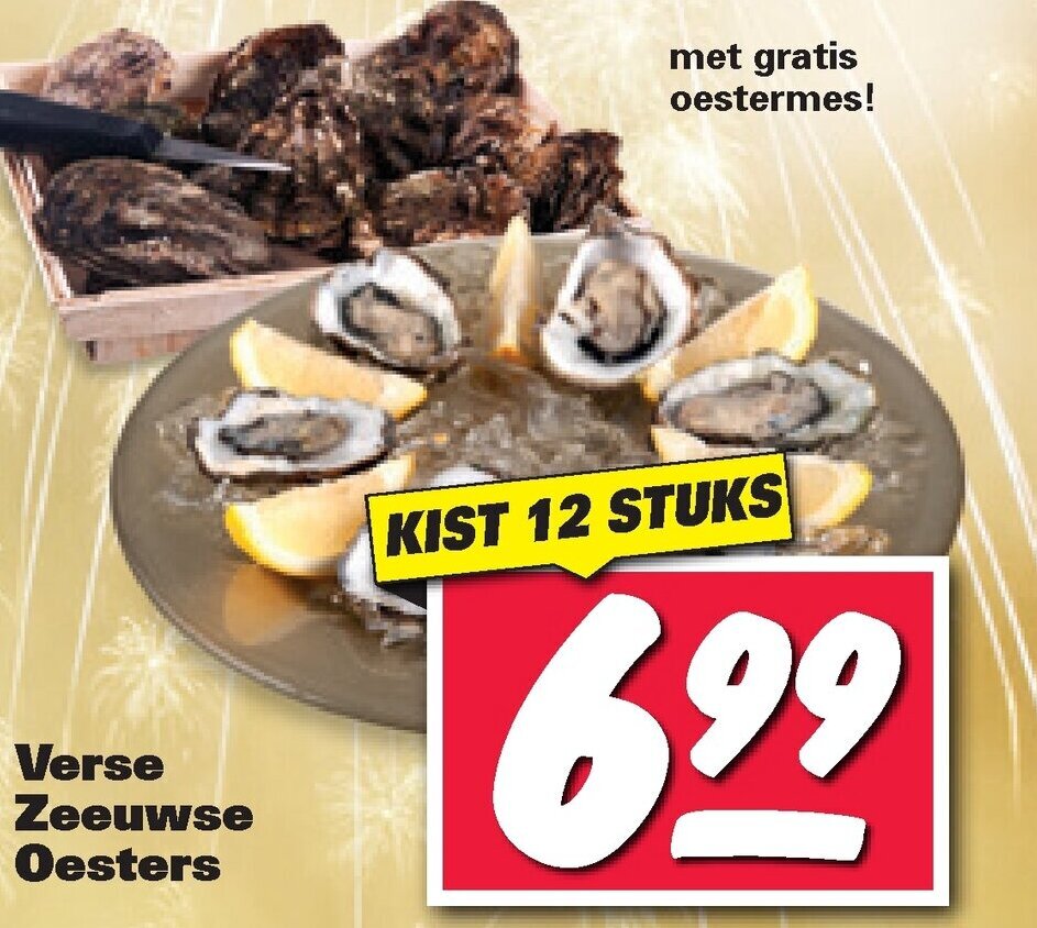 Verse Zeeuwse Oesters 12 stuks aanbieding bij Nettorama