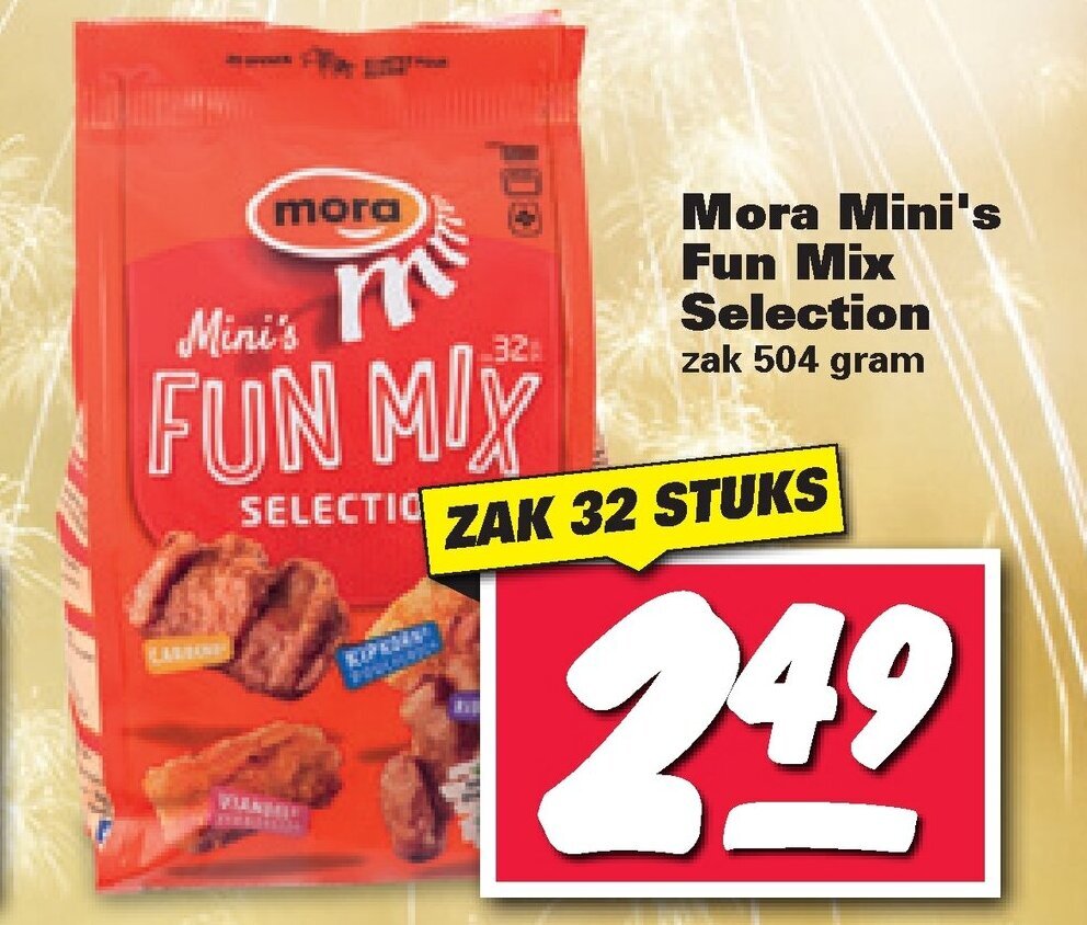 Mora Mini's Fun Mix Selection 504 gram aanbieding bij Nettorama