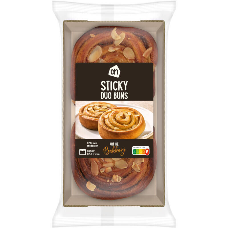 AH Sticky duo buns 380 g aanbieding bij Albert Heijn