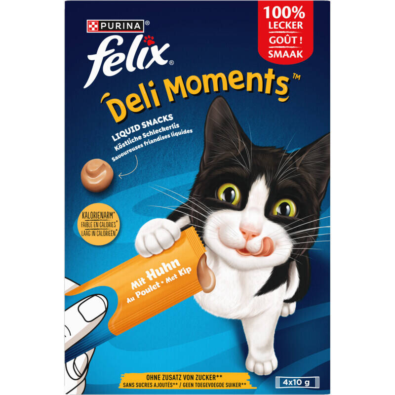 Felix Deli moments liquid snacks kip 40 g aanbieding bij Albert Heijn