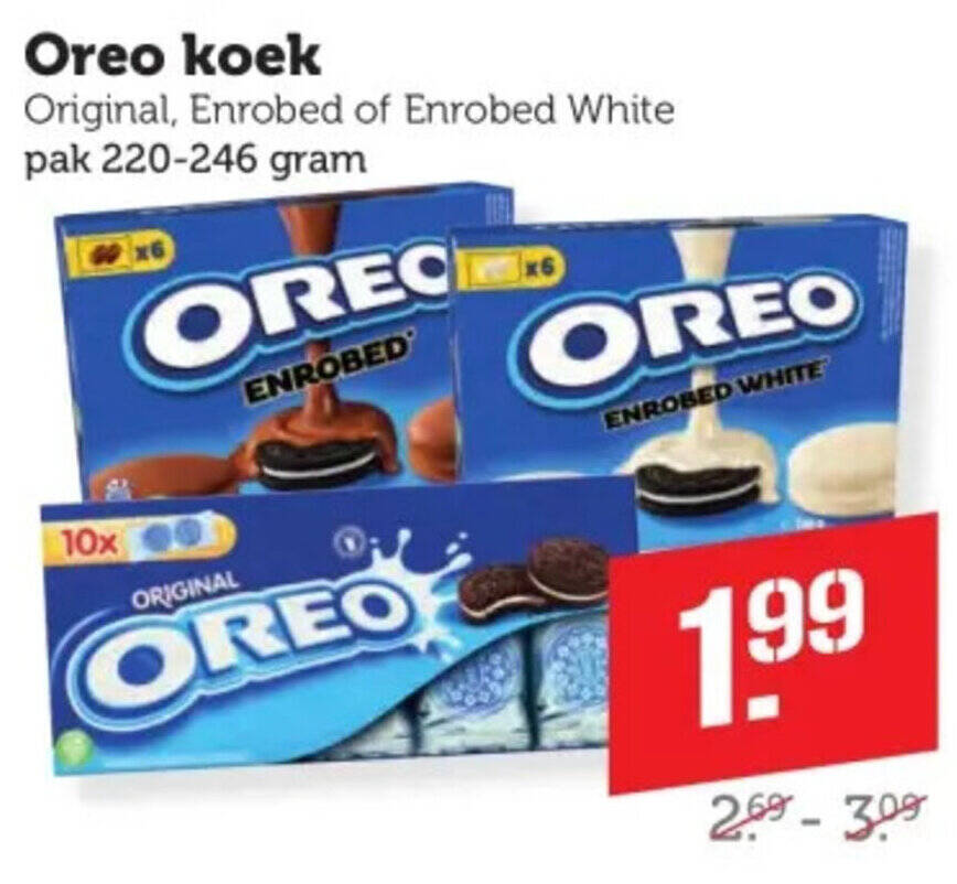 Oreo koek 220 - 246 g aanbieding bij Coop