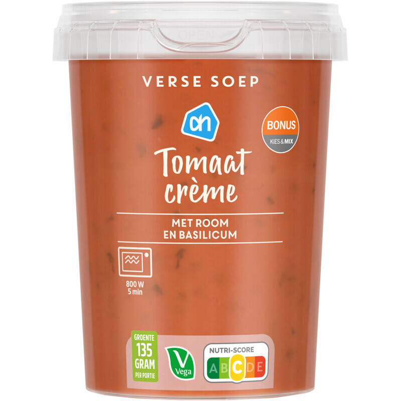 AH Verse soep tomaat crème 500 g aanbieding bij Albert Heijn