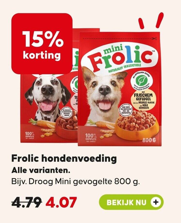 Frolic hondenvoeding 800 g aanbieding bij Pets Place