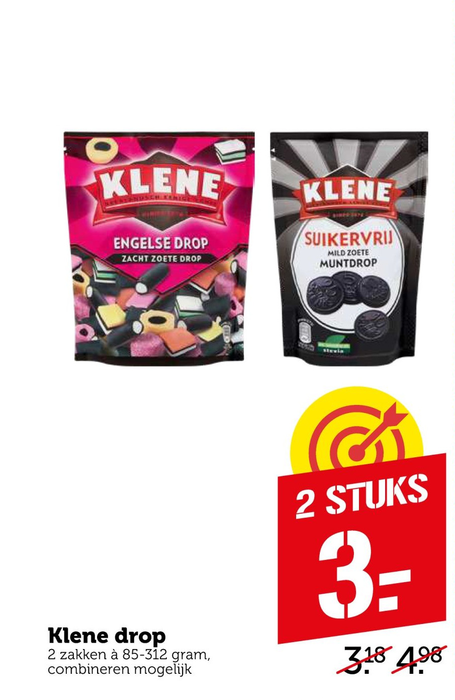 Klene drop 85-312 gram aanbieding bij Coop