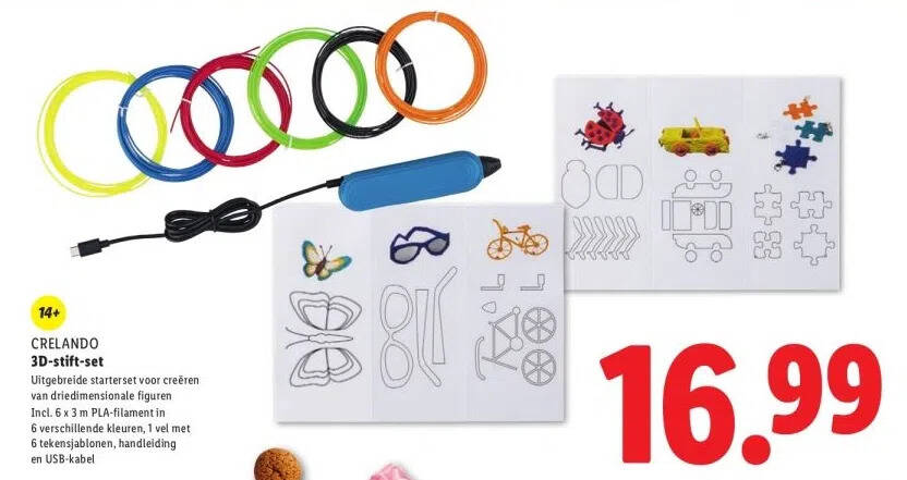 CRELANDO 3D-stift-set aanbieding bij Lidl