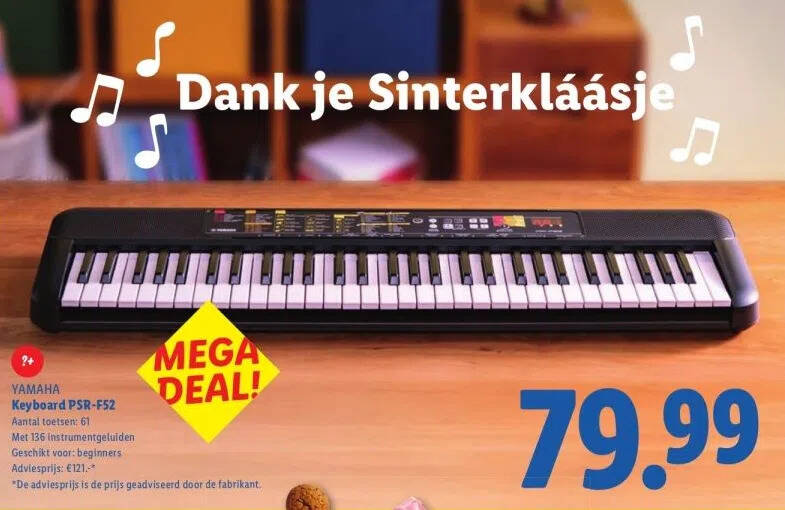 YAMAHA Keyboard PSR-F52 aanbieding bij Lidl
