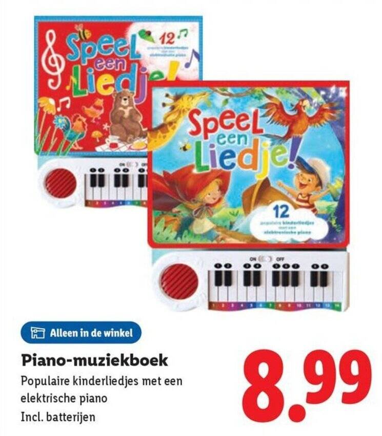 Piano-muziekboek aanbieding bij Lidl