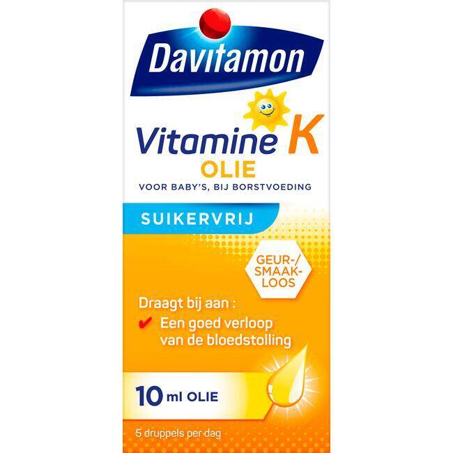 Davitamon Vitamine K Olie 10 ML - olie 1+1 gratis aanbieding bij Etos