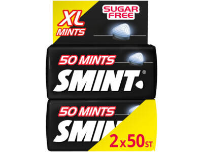 Smint XL Blackmint Pepermunt Suikervrij Drop Keelpastille aanbieding ...
