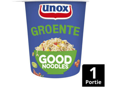 Unox Good Noodles Cup Groente 65 gram aanbieding bij Hoogvliet