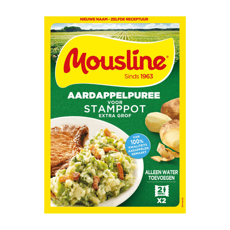 Mousline Puree voor stamppot 1+1 gratis aanbieding bij Dekamarkt