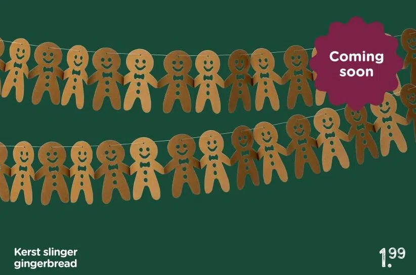 Kerst slinger gingerbread aanbieding bij Xenos