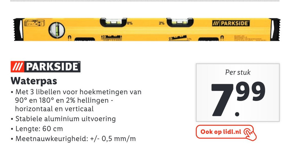 Parkside Waterpas aanbieding bij Lidl