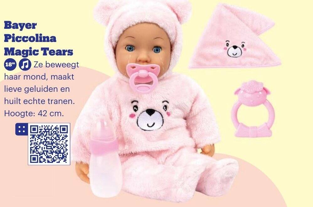 Bayer Piccolina Magic Tears 42 cm aanbieding bij Bol.com