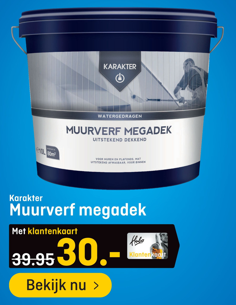 Karakter Muurverf megadek 10L aanbieding bij Hubo