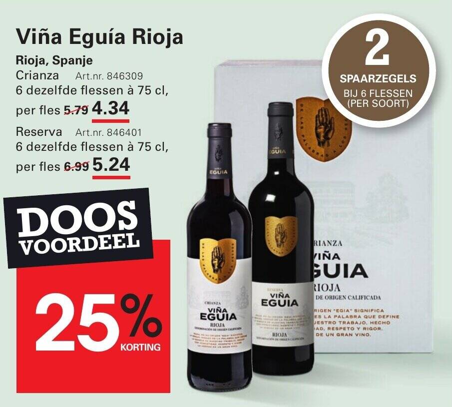 Viña Eguía Rioja 75 cl. aanbieding bij Sligro