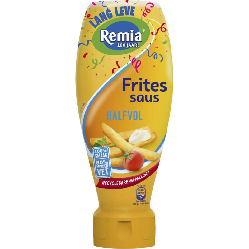 Remia Fritessaus halfvol 0,5 L 2+1 gratis aanbieding bij Albert Heijn