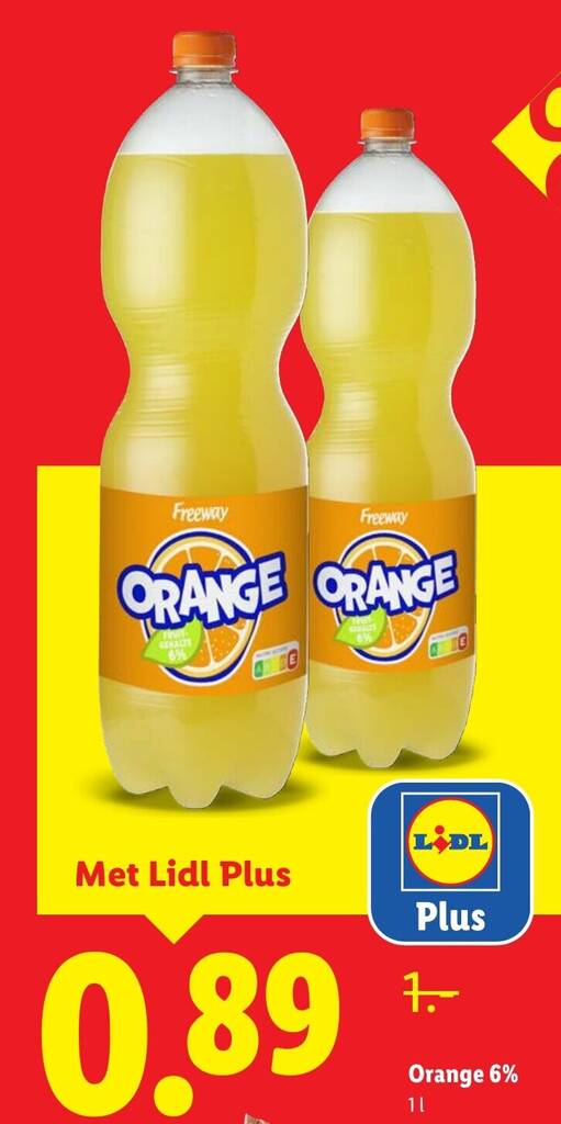 Orange 6% 1 L aanbieding bij Lidl