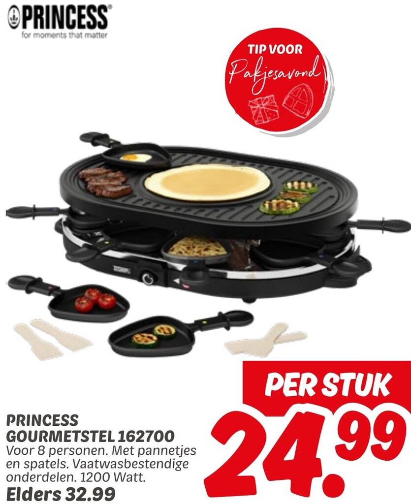 Princess gourmetstel 162700 aanbieding bij Dekamarkt