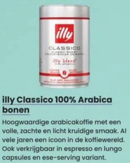 illy Classico 100% Arabica bonen aanbieding bij Albert Heijn
