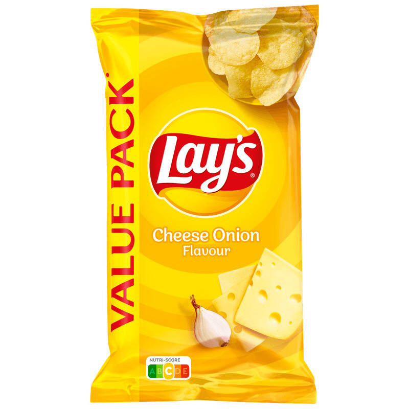 Lay's Chips cheese onion 300 g aanbieding bij Dirk