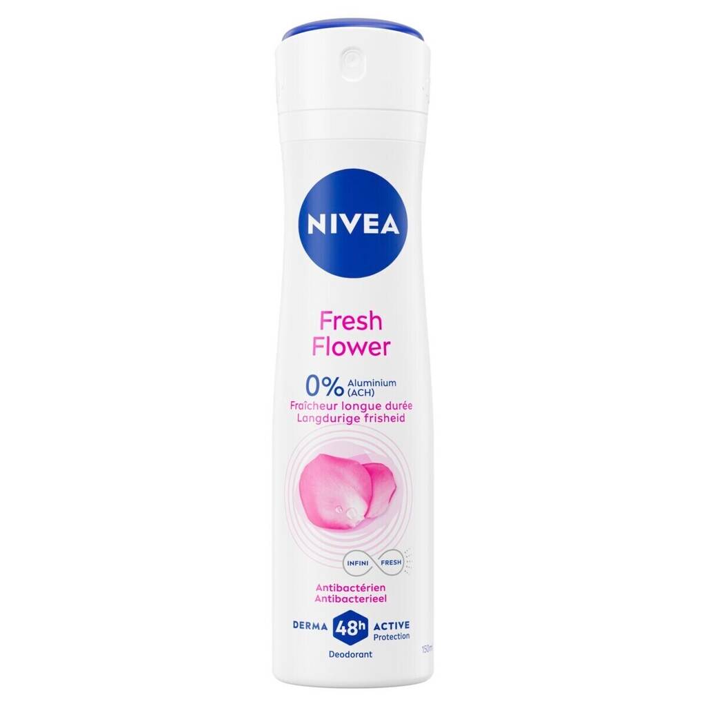 NIVEA Fresh Flower Deodorant Spray 150ml 1+1 gratis aanbieding bij Kruidvat