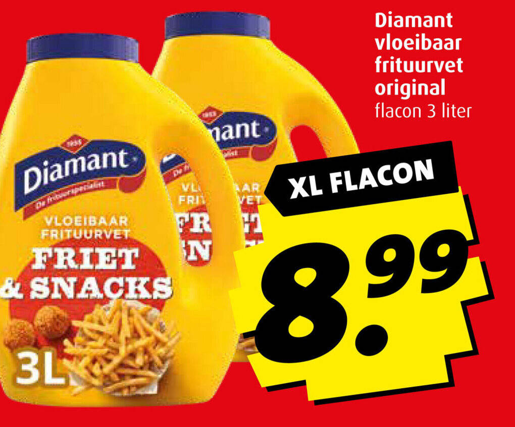 Diamant vloeibaar frituurvet original 3 L aanbieding bij Boni