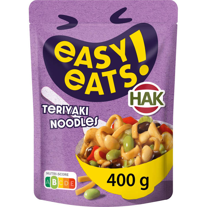 HAK Easy Eats! Teriyaki Noodles 400g 1+1 gratis aanbieding bij Jumbo