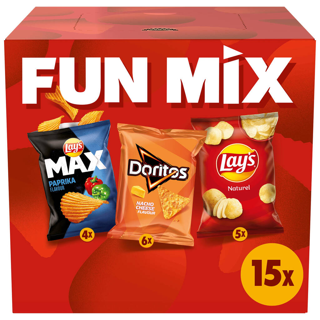 Lays Fun Mix Multipack Per 15 st aanbieding bij PLUS