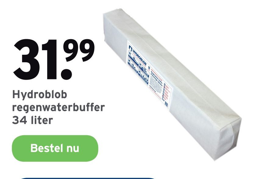 Hydroblob regenwaterbuffer 34 liter aanbieding bij GAMMA